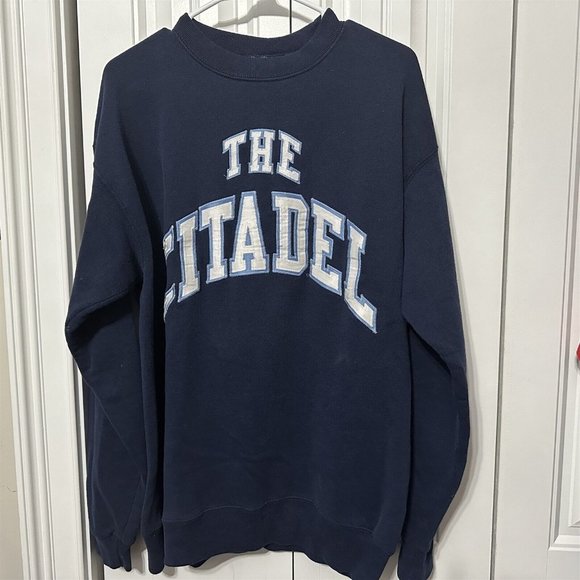 Soffe | Shirts | Vintage Sweatshirt The Citadel Mens Blue Xl Applique ...